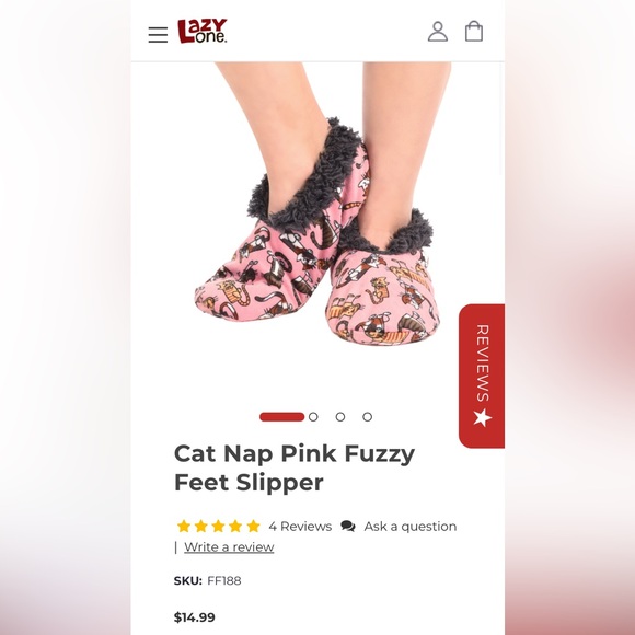 Lazy One | Shoes | Nwot Cat Nap Pink Fuzzy Feet Slipper | Poshmark